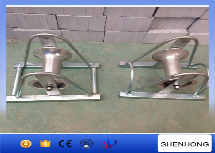 Straight Line Electrical Cable Roller Aluminum Wheel Galvanized φ140x160mm