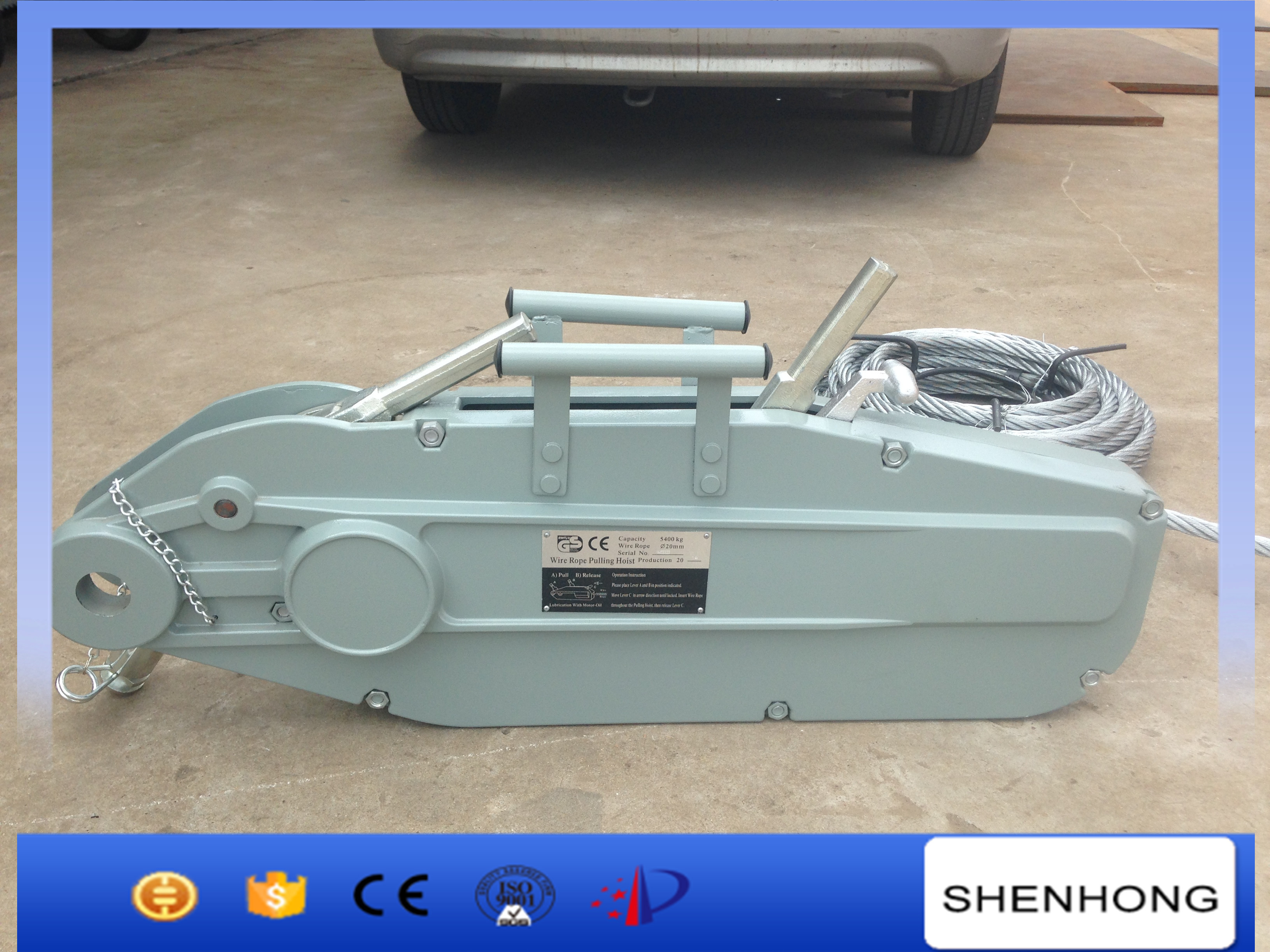 Wire Rope Hoist Winch Tightening Cable Pulling Tools Tirfor include ...